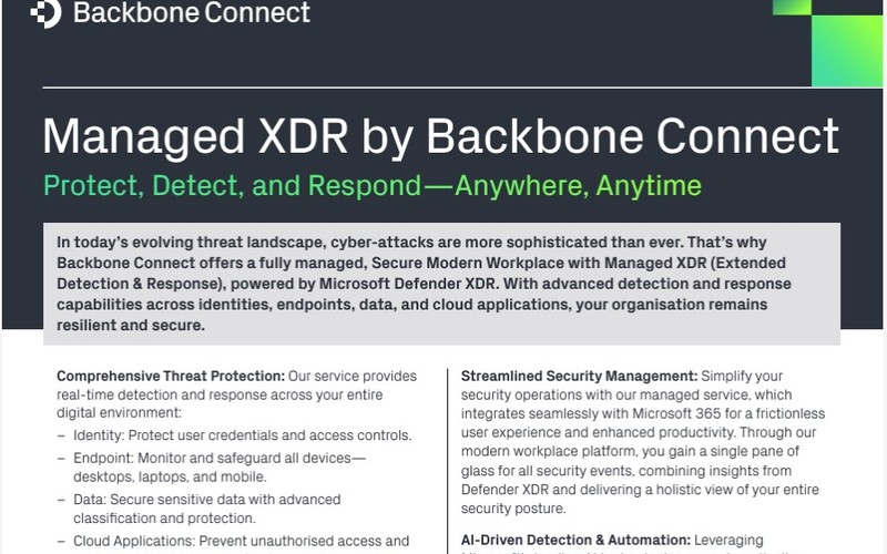 Managed XDR - Services - Backbone Connect